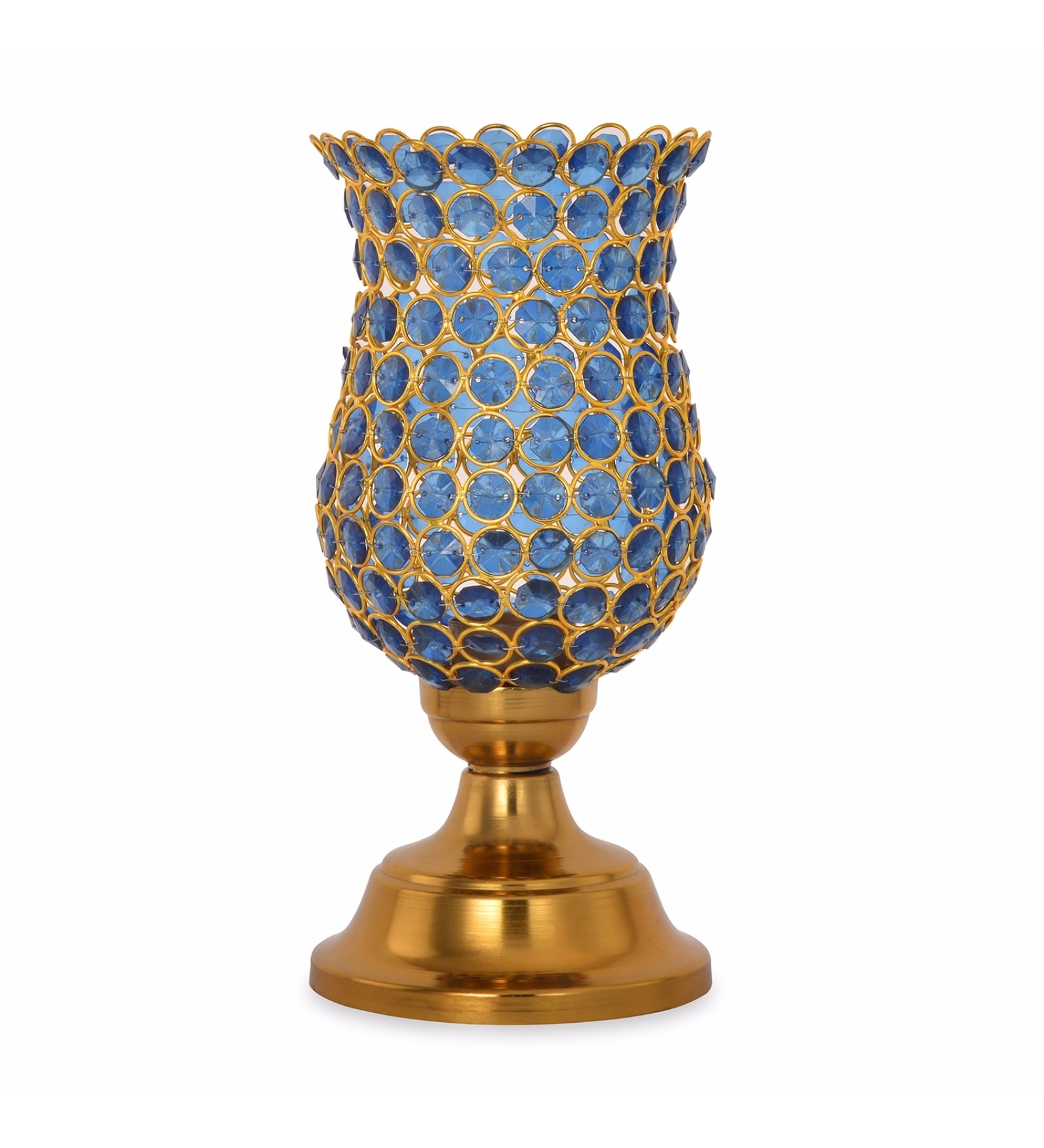 Buy Blue Cast Iron Homely Indigo Candle Holder by @ Home Online ...