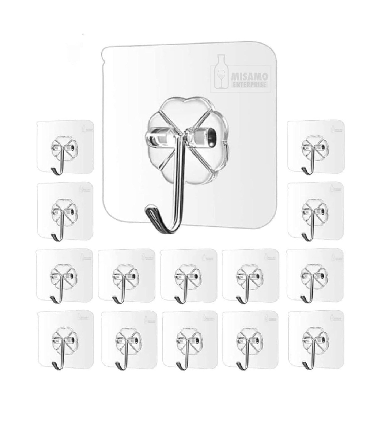 Buy (Pack of 15) Transparent PVC Wall Hooks at 42% OFF by 5 Needs ...