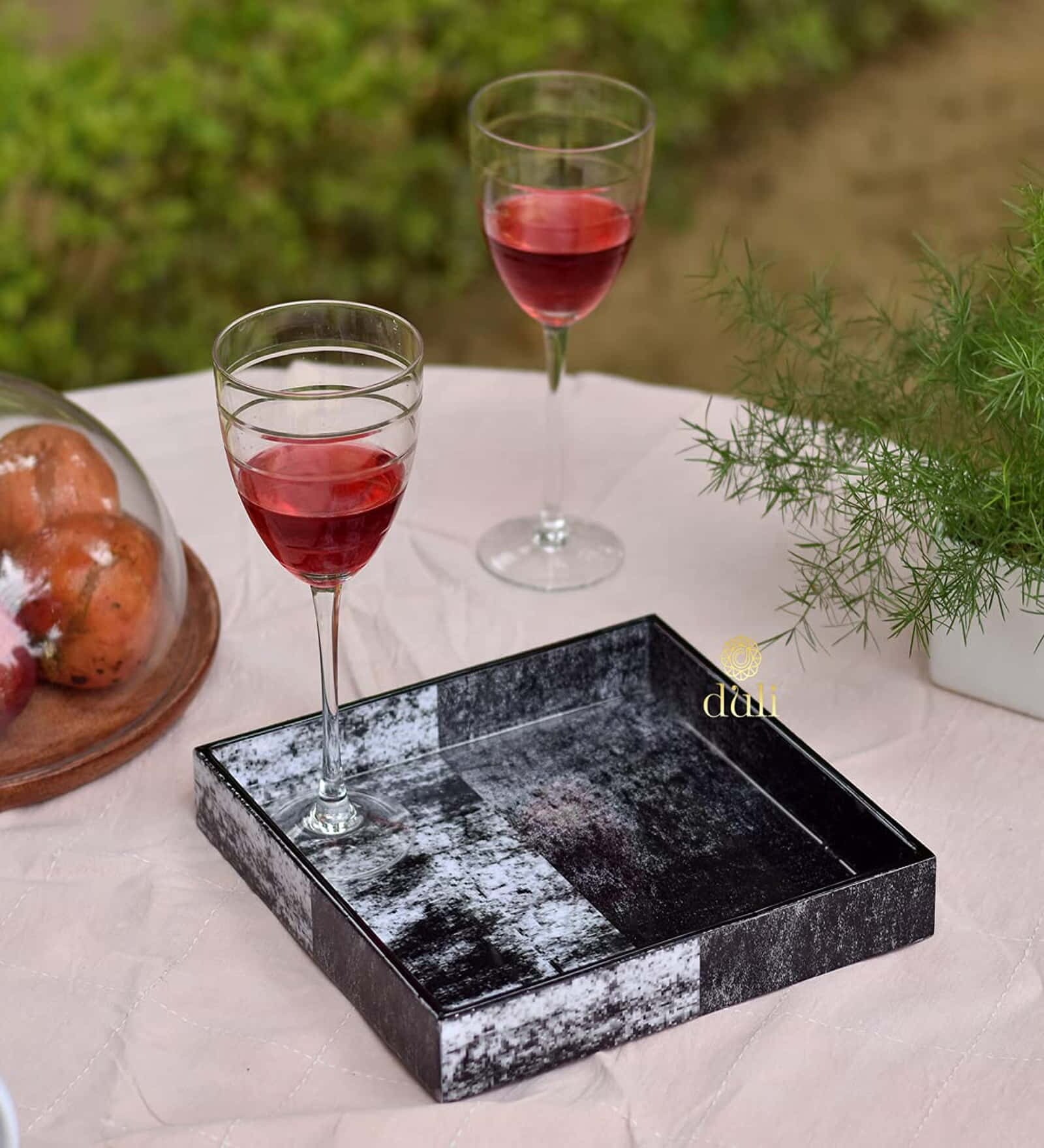 Buy Black Engineered Wood Square Serving Tray at 30% OFF by Duli ...