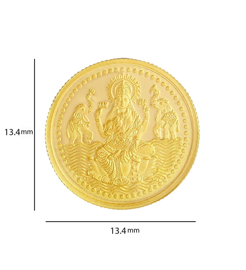 Buy 1 Gram 22 KT (916 ) Goddess Lakshmi Gold Coin By Malabar Gold and ...