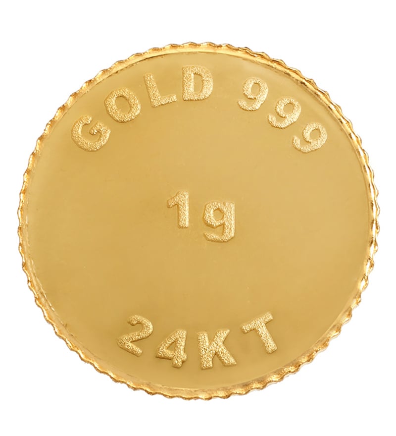 Buy 1 Gram 24kt (999) Goddess Lakshmi Gold Coin By Bangalore Refinery ...