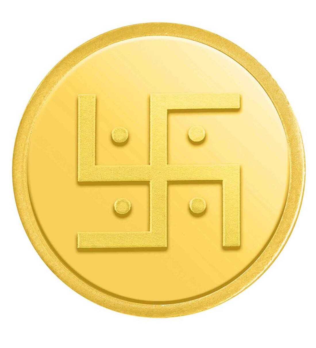 Buy 10 Grams 24KT (999) Swastik Gold Coin By Candere at 100% OFF by ...