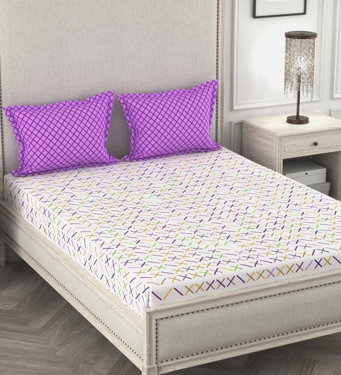 Buy Cotton 120TC Double Bedsheet With 2 Pillow Covers at 39% OFF by ...