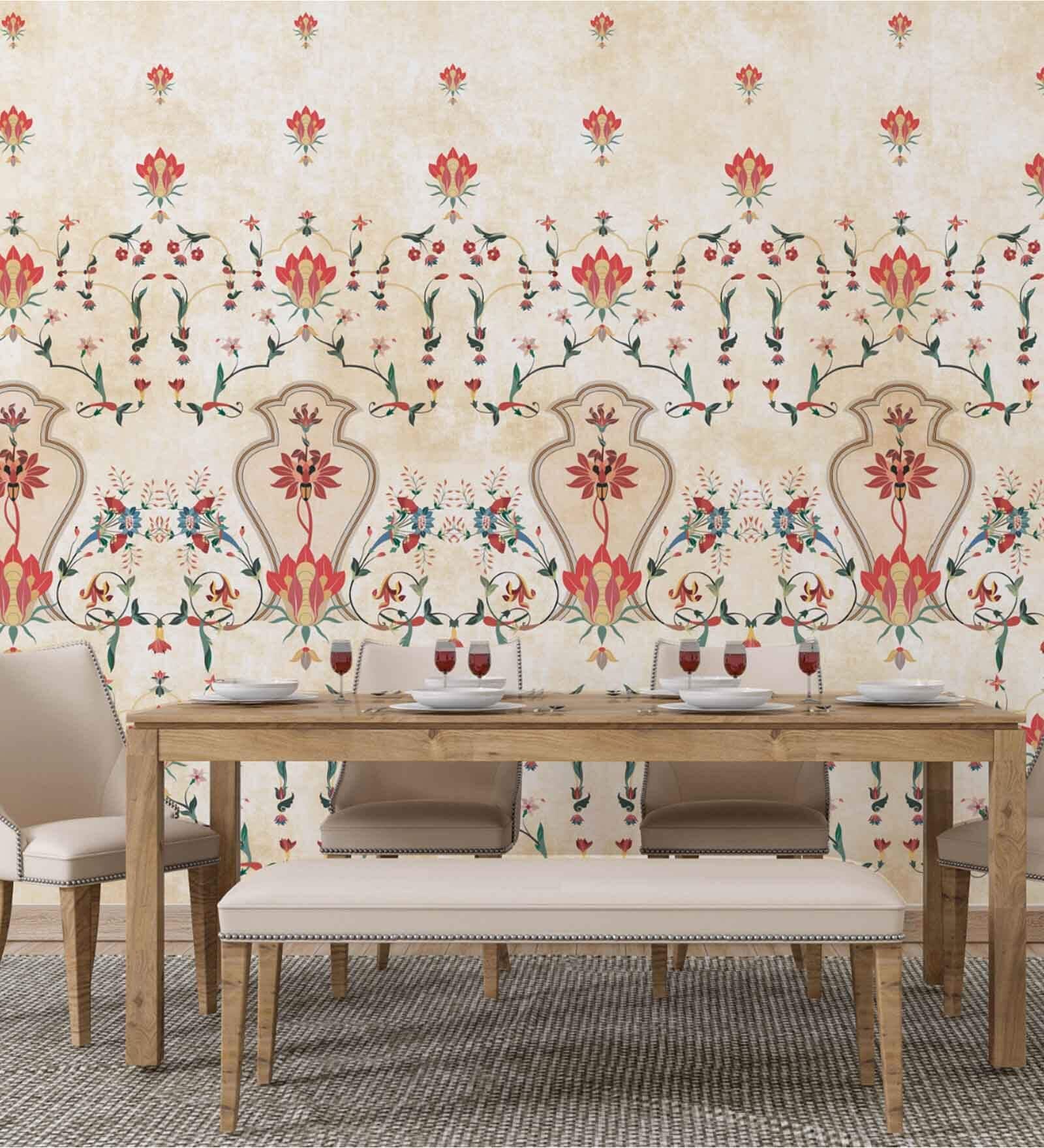 Buy 10 Feet Mughal Motifs Wallpaper at 10% OFF by Design by Metamorph ...