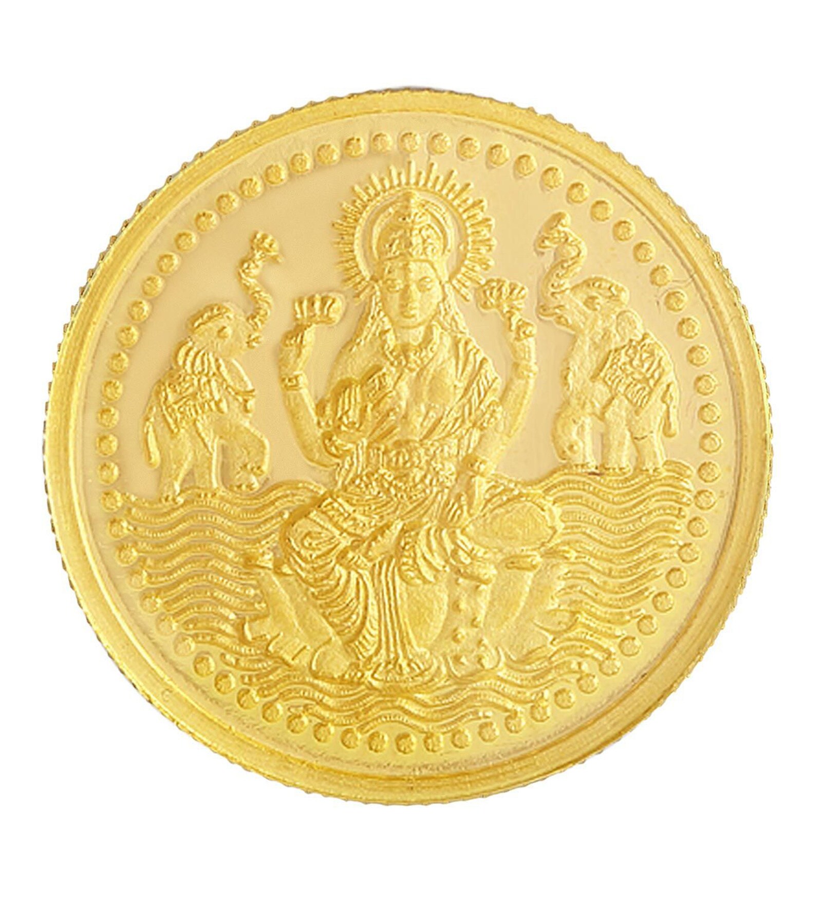 Buy 10 Grams 24 KT (999 ) Goddess Lakshmi Gold Coin By Malabar Gold and ...