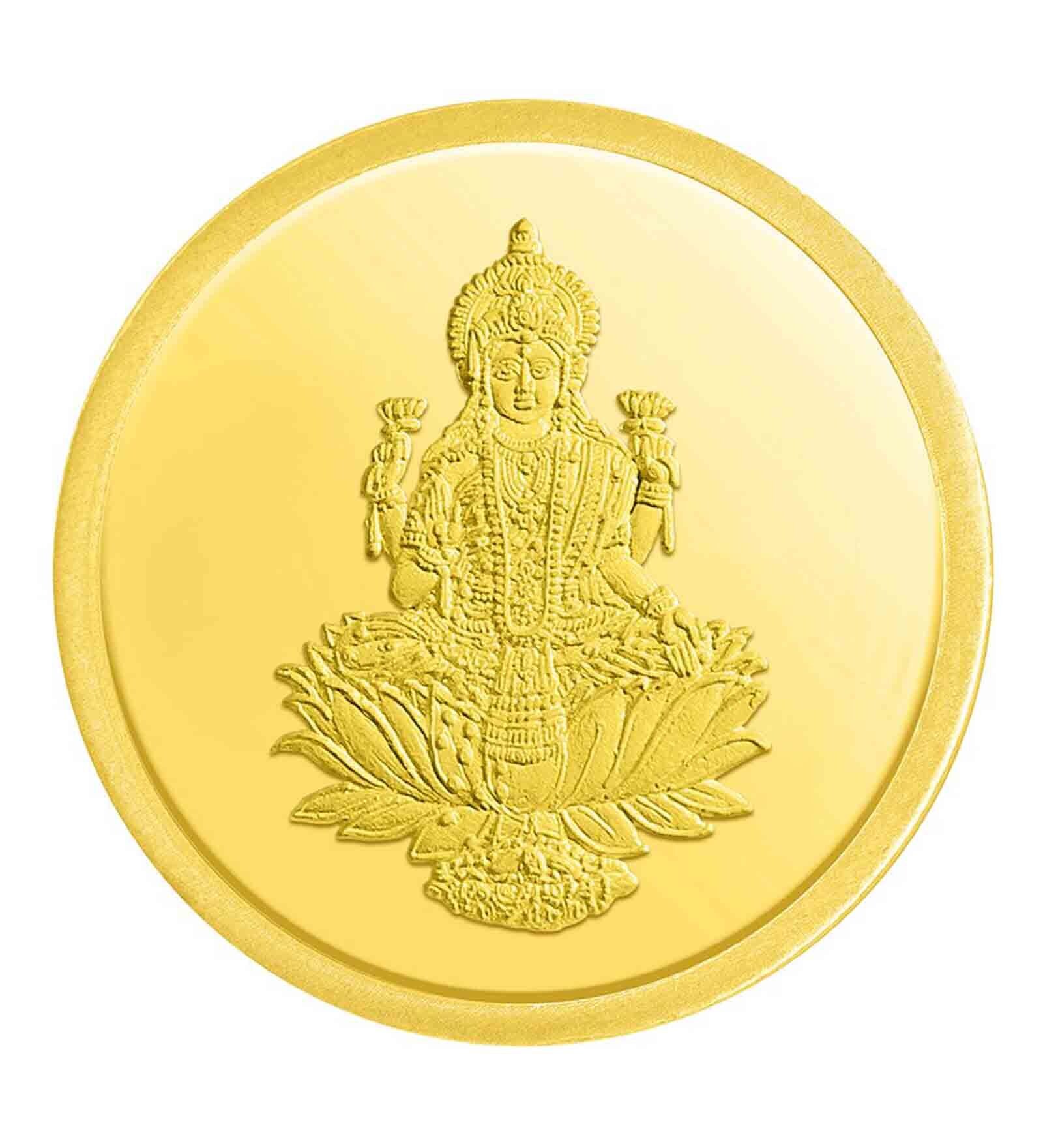 Buy 10 Grams 24KT (999) Goddess Laskhmi Gold Coin By Candere at 100% ...