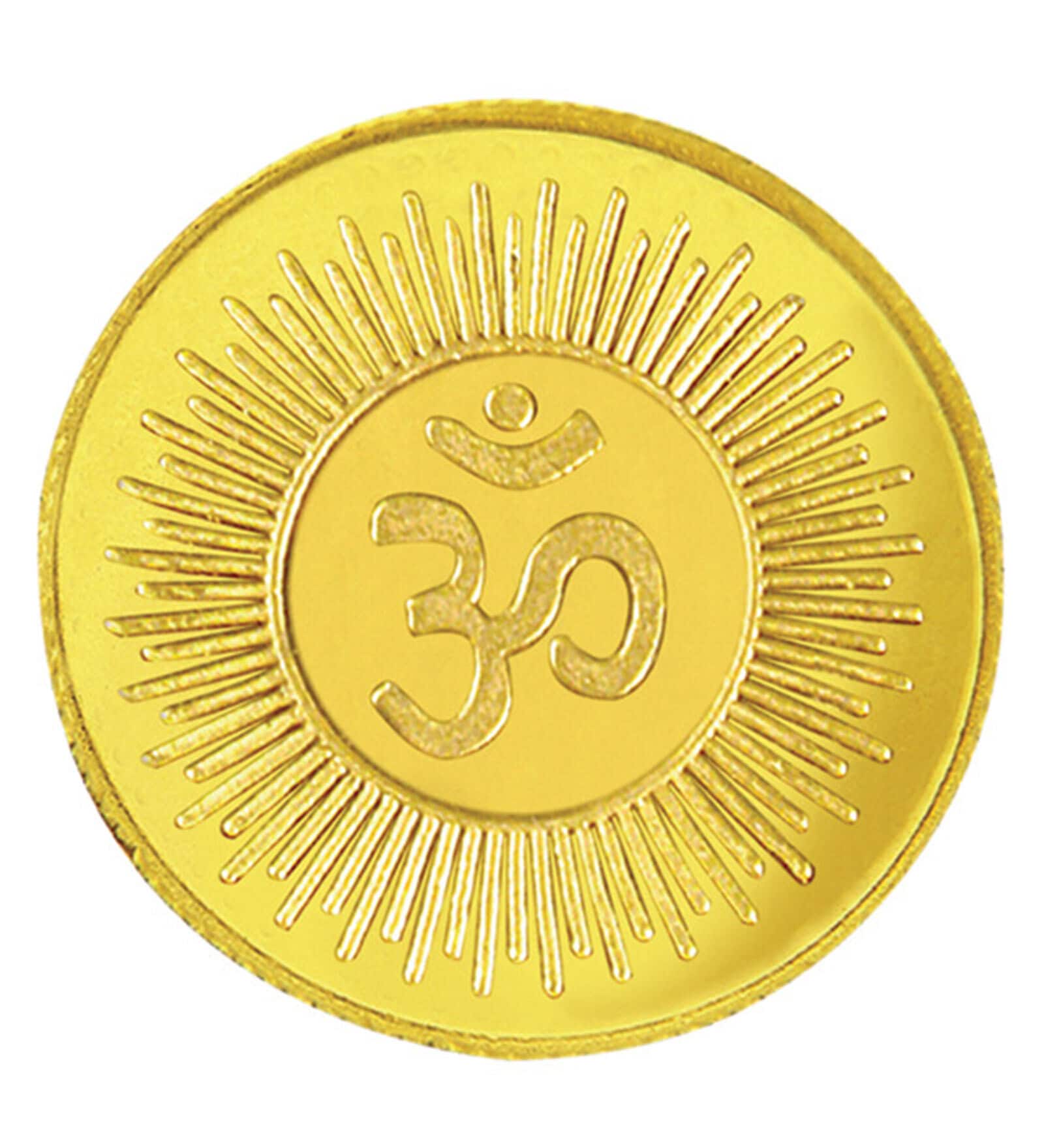 Buy 10 Grams 24KT (999) OM Gold Coin by Om Gold | Pepperfry