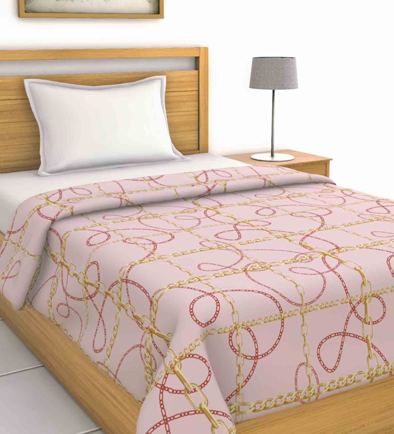 Buy Pink 100% Cotton 150 AC Room Single Bed Comforter by BIANCA at 54% ...