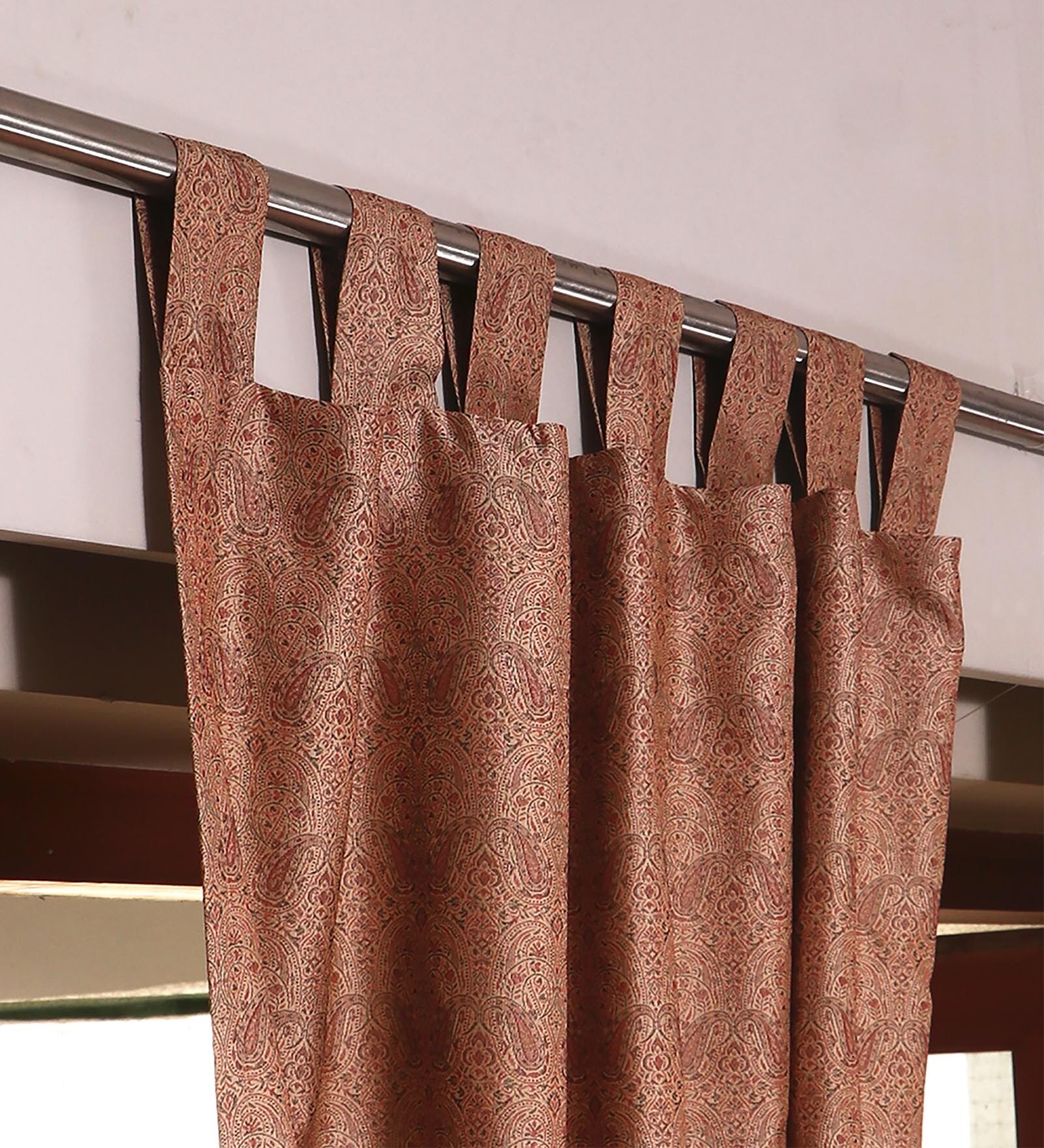 Buy Brown Polyester Traditional 7Ft Blackout Rod Pocket 1 Pc Door ...