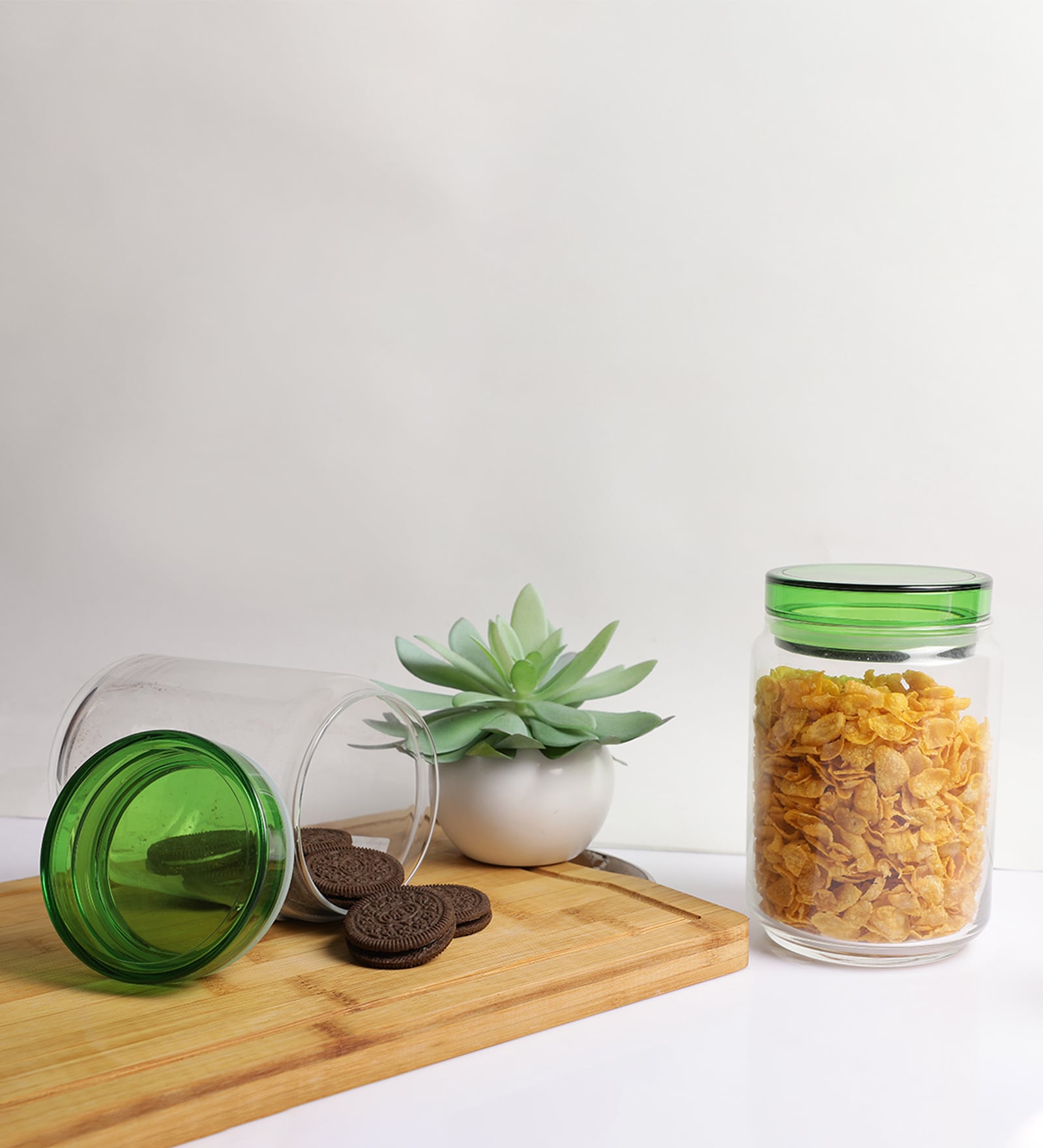 Buy 1 Ltr Glass Jar Set of 2 By Luminarc Online - Jars and Containers ...