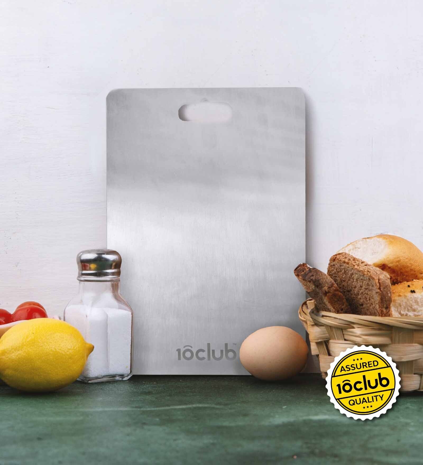 Buy Silver Stainless Steel (12 x 8 Inches) Chopping Board at 46% OFF by ...