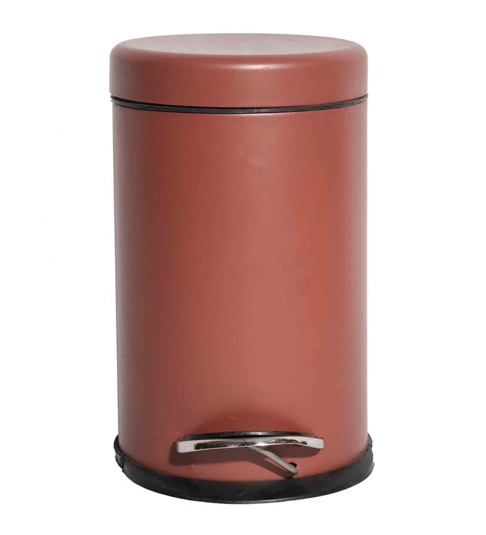 Buy 11 Ltr Brown Stainless Steel Step On Dustbin at 57% OFF by Mofna ...