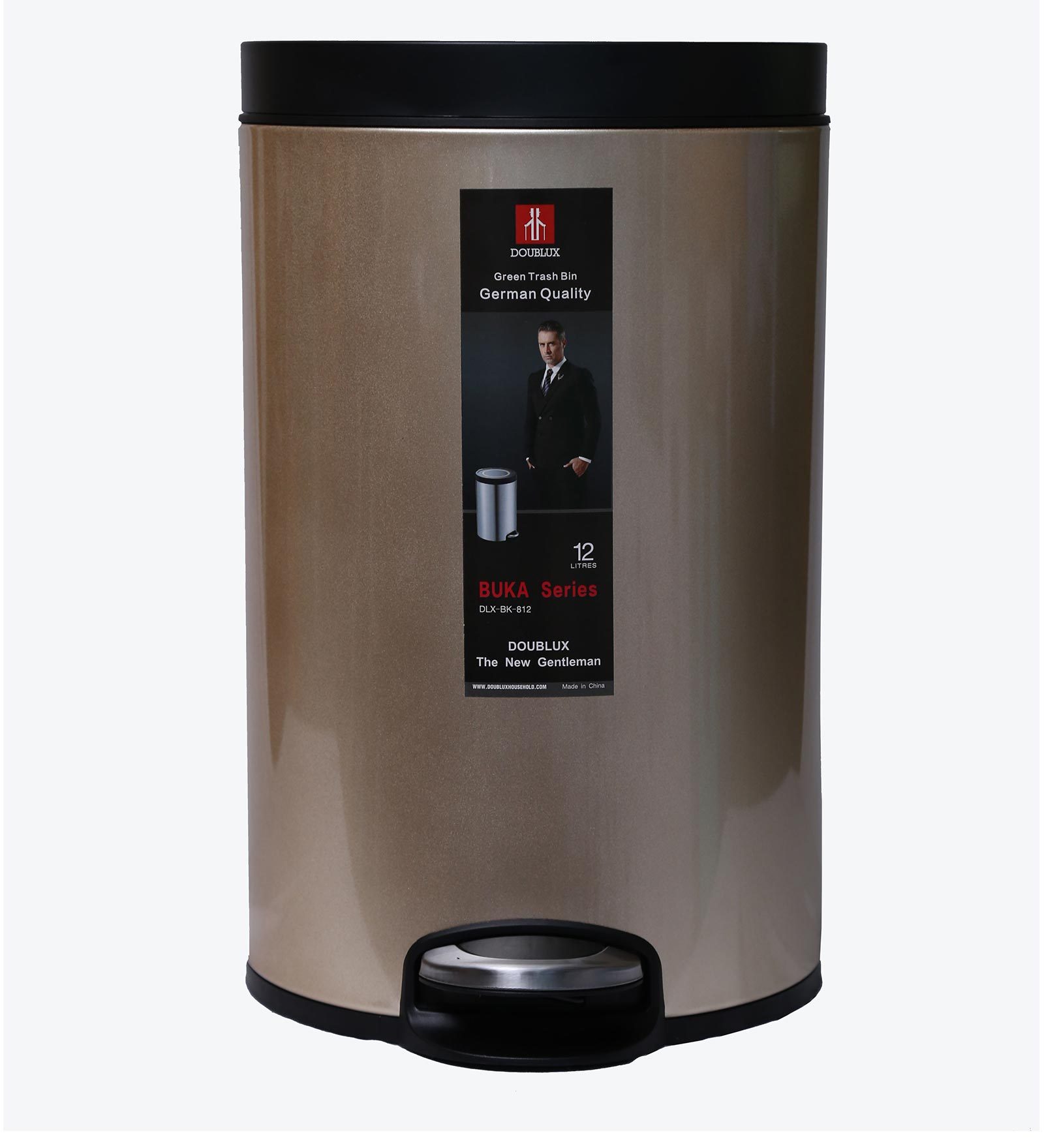 Buy 12 Litres Stainless Steel Pedal Dustbin by Doublux at 24% OFF by ...