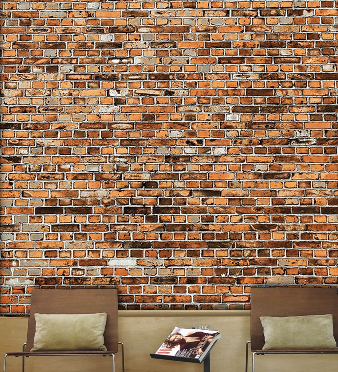Buy 16 Feet Brick In The Wall 350 Gsm Wallpaper Roll at 10% OFF by ...