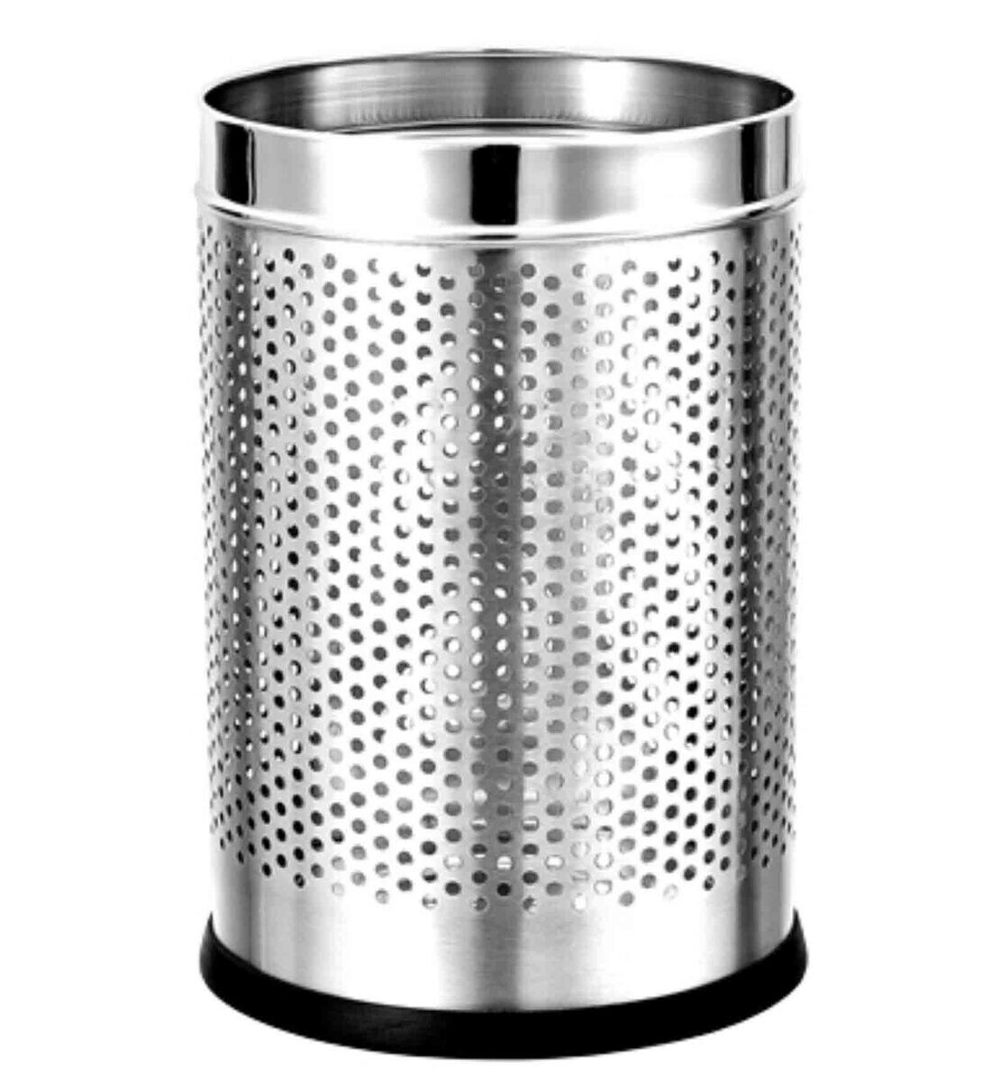 Buy 18 Ltr Silver Stainless Steel Open Top Dustbin at 47% OFF by Mofna ...