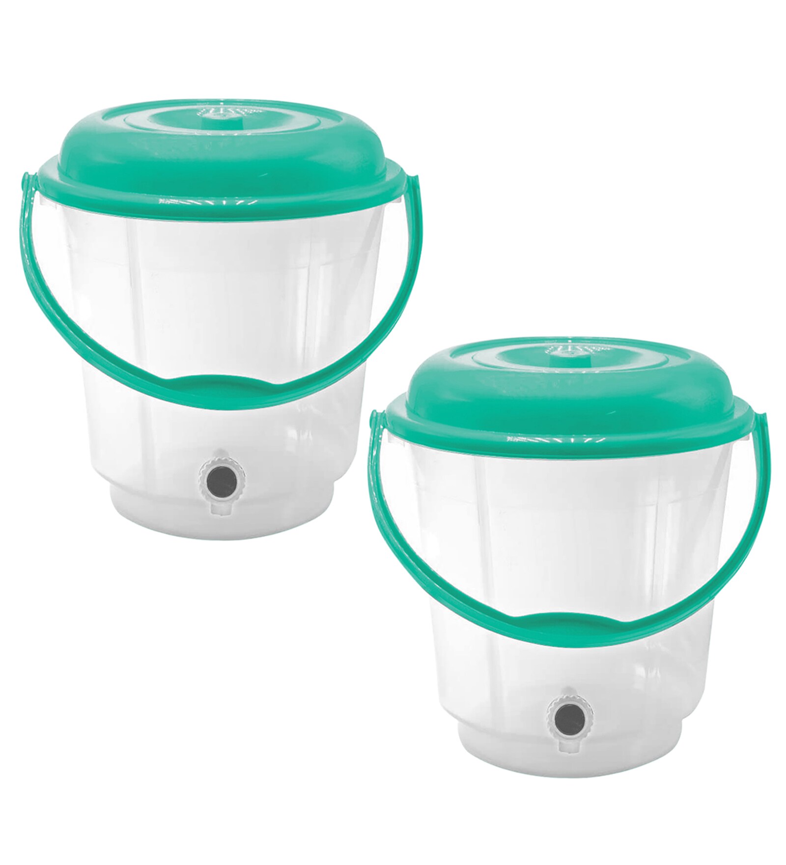 Buy 18 Ltrs Green Plastic Bucket (Set of 2) By Kuber Industries at 42% ...