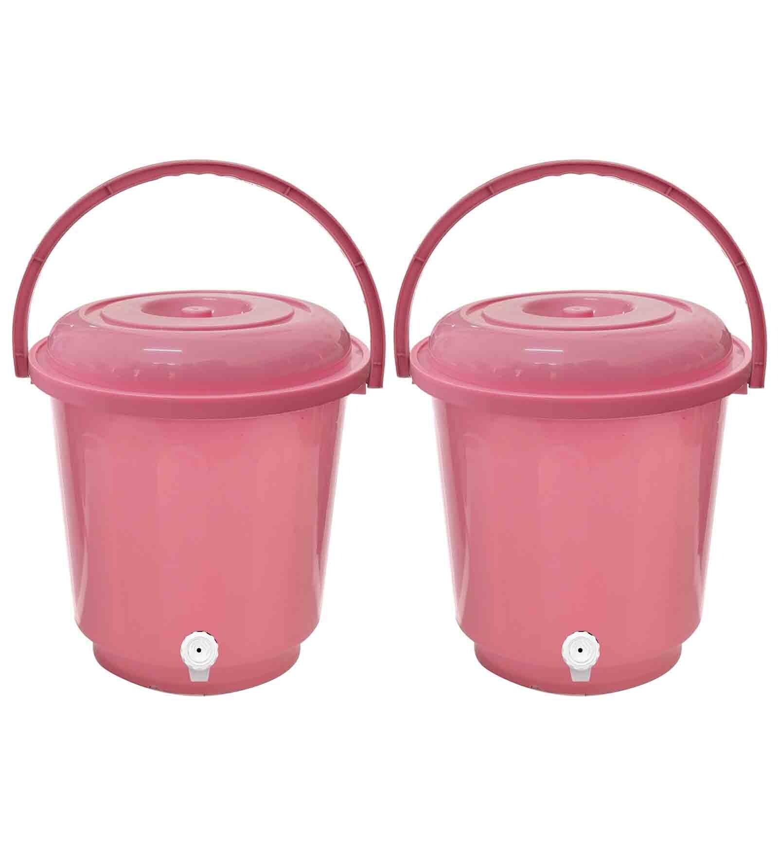 Buy 18 Ltrs Pink Plastic Bucket (Set of 2) By Kuber Industries at 42% ...