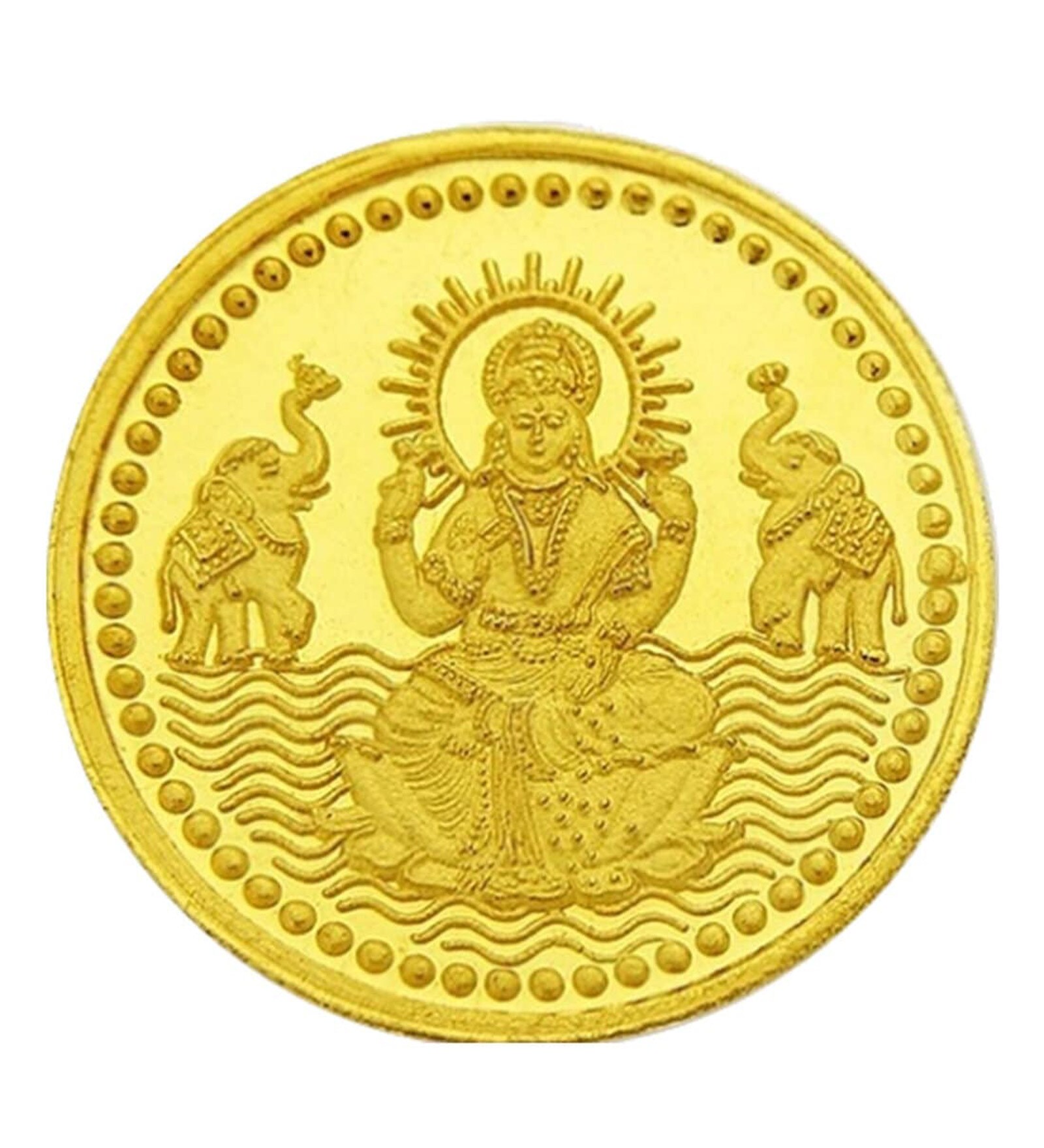 Buy 2 Grams 24 KT (999) Goddess Lakshmi Gold Coin By Euphoria Jewellery ...