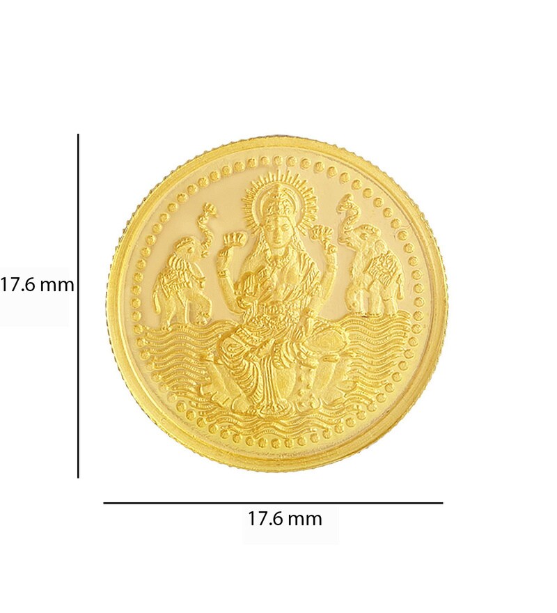 Buy 2 Grams 24 KT (999 ) Goddess Lakshmi Gold Coin By Malabar Gold and ...