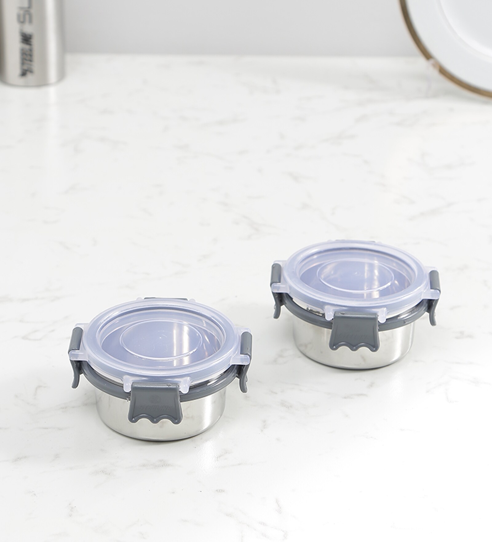 Buy Clear Lock Series Regular Stainless Steel (Set of 2 ) Airtight ...