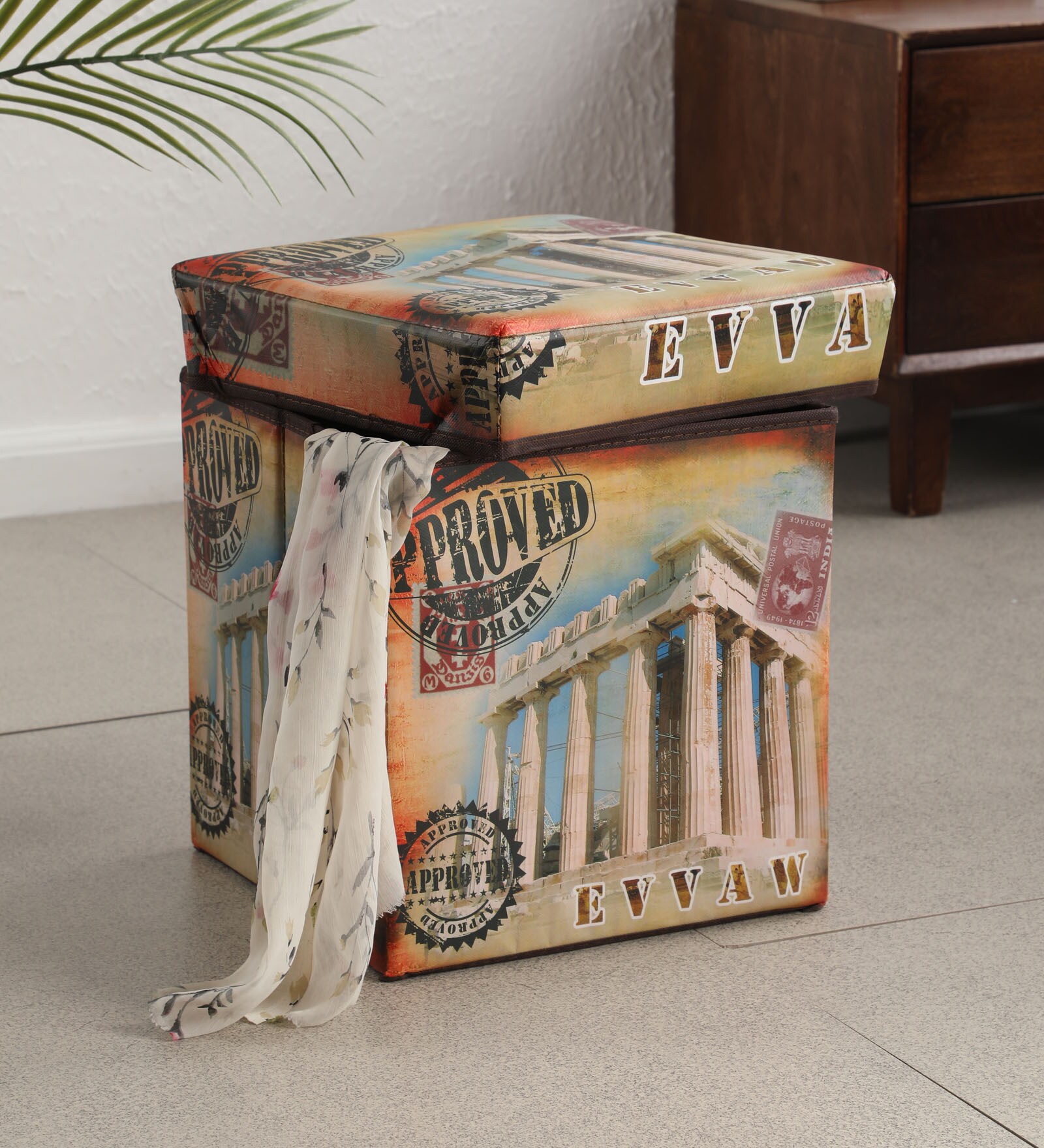 Buy 27 Ltr Polyester Storage Box In Multicolour (H: 12, W: 12, D: 12 ...