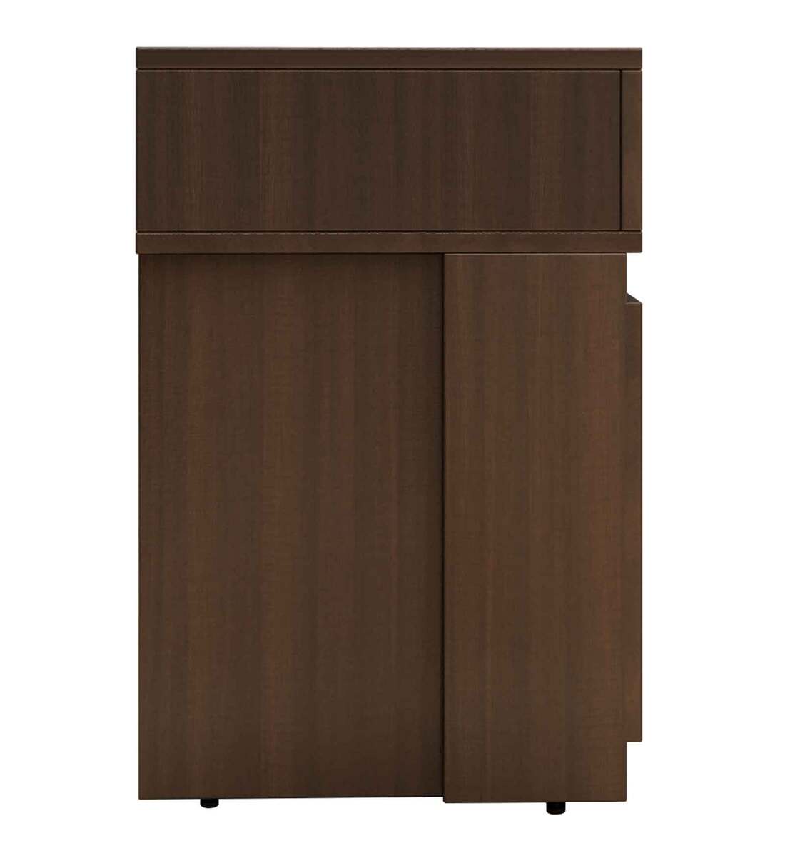 Buy Novo Shoe Rack with Seating in Wenge & Walnut Finish Online - Shoe ...