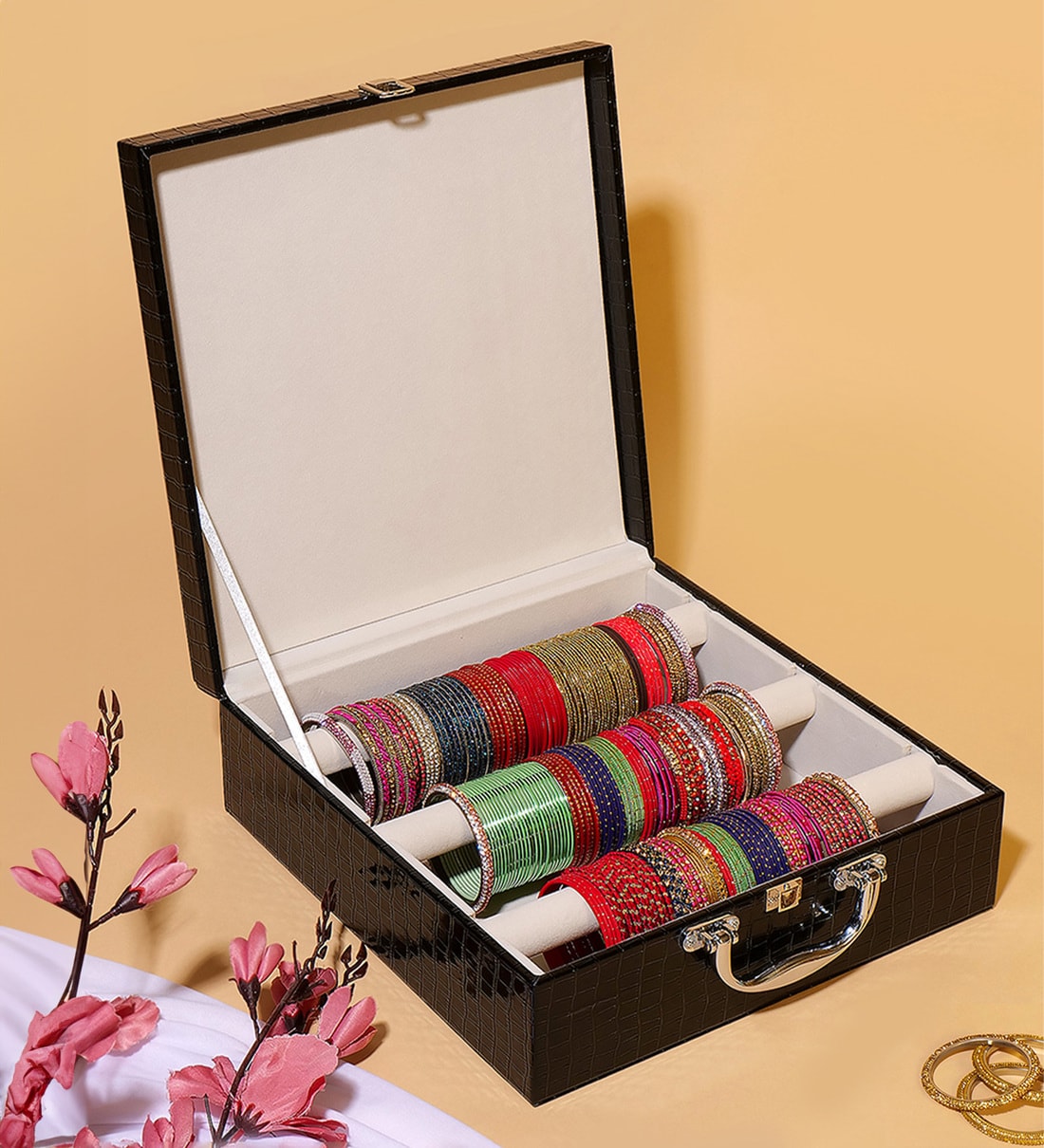 Buy Black 3 Rods Bangle Box Organizer For Bangles And Kada at 30% OFF ...