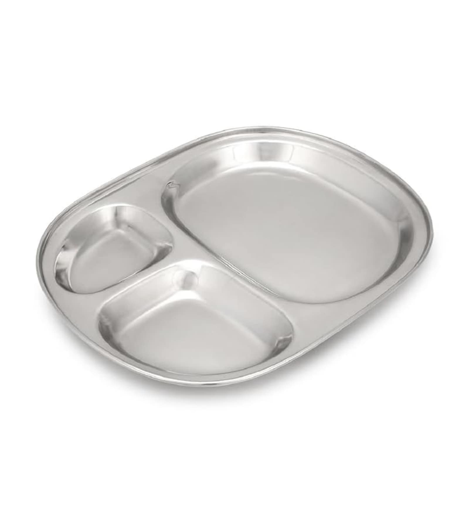 Buy 3 Compartment Stainless Steel Plate at 54% OFF by Dynore | Pepperfry