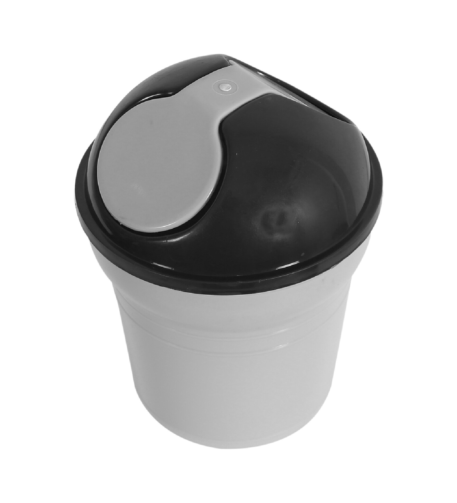 Buy 3 Litre Grey Plastic Swing Top Dustbin at 49% OFF by Kuber ...