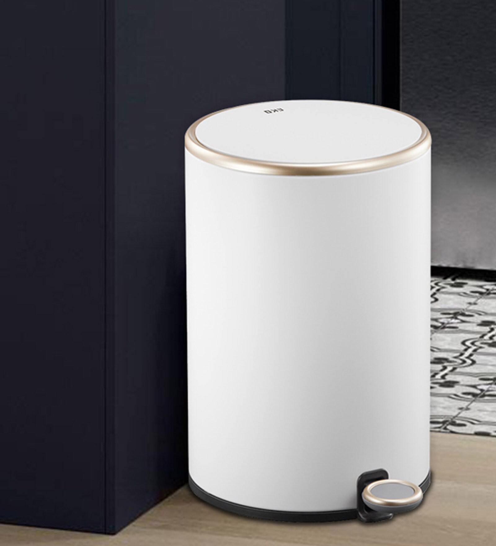 Buy White 3 Ltr Stainless Steel Step Dustbin by Obsessions at 10% OFF ...