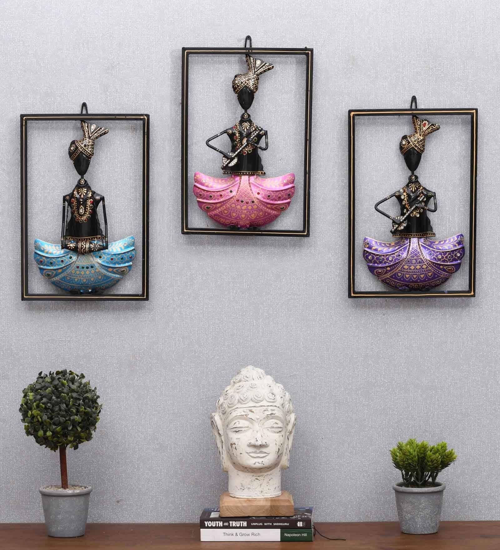 Buy 3 Musician With Frame S/3 Color Black Wall Art at 42% OFF by The SK ...