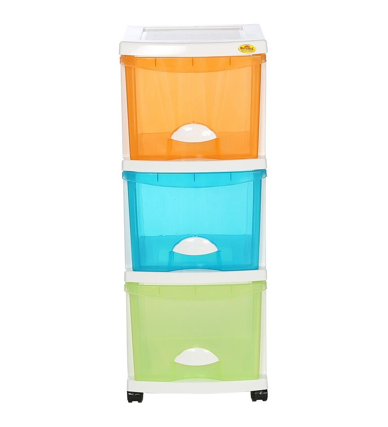 Buy 3 Tier 250 Storage Cabinet in Multi Colour by National Plastic ...