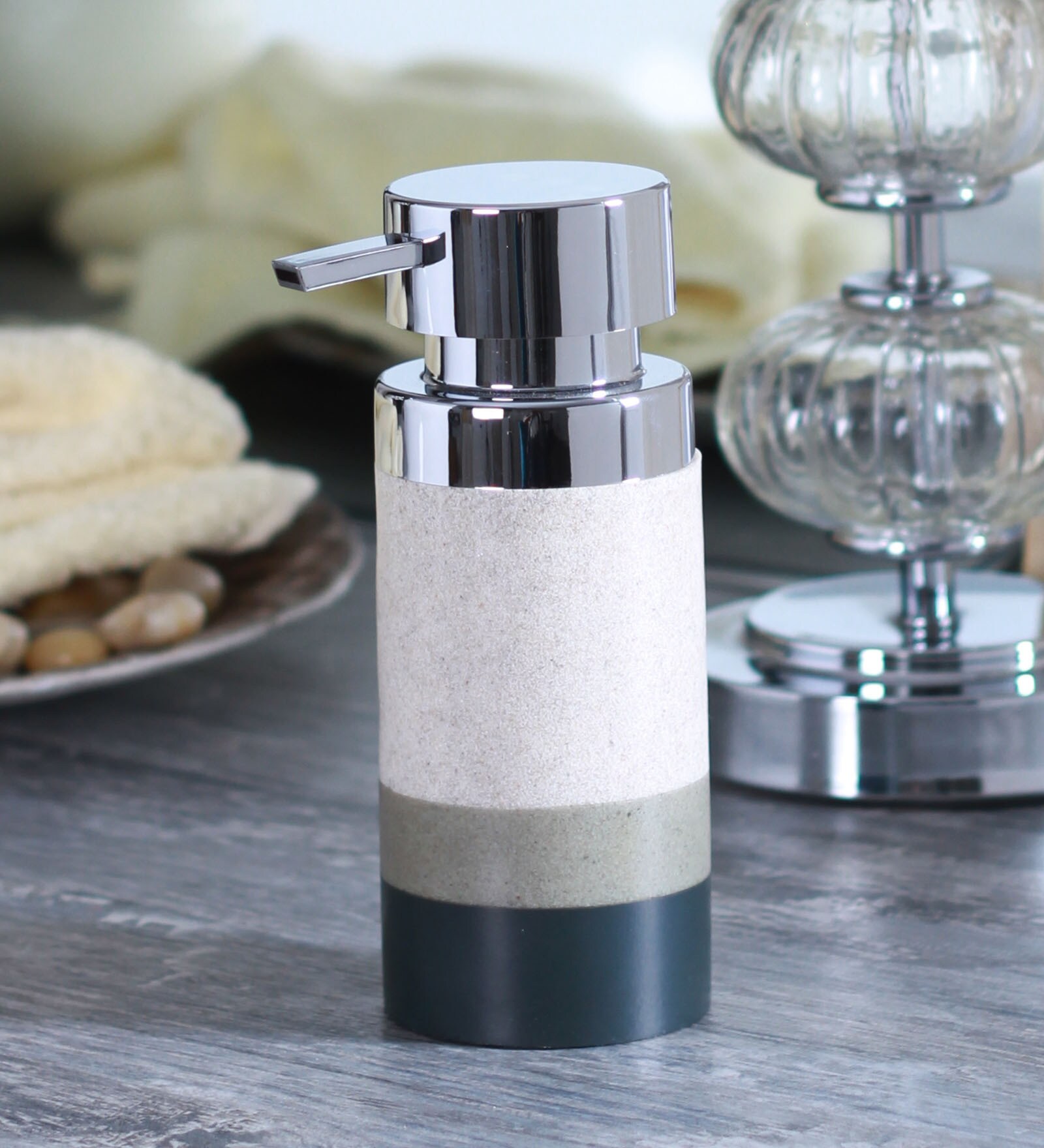 Buy 300 Ml Polyresin Counter Top Liquid Soap Dispenser In Multicolour ...