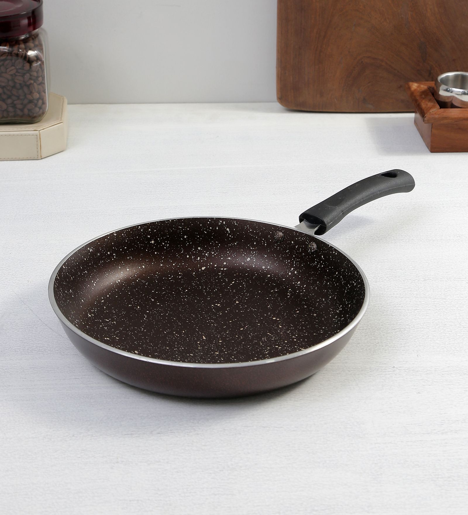 Buy Wine Aluminium 4Mm Non-Stick Tapper Pan With Handle at 40% OFF by ...
