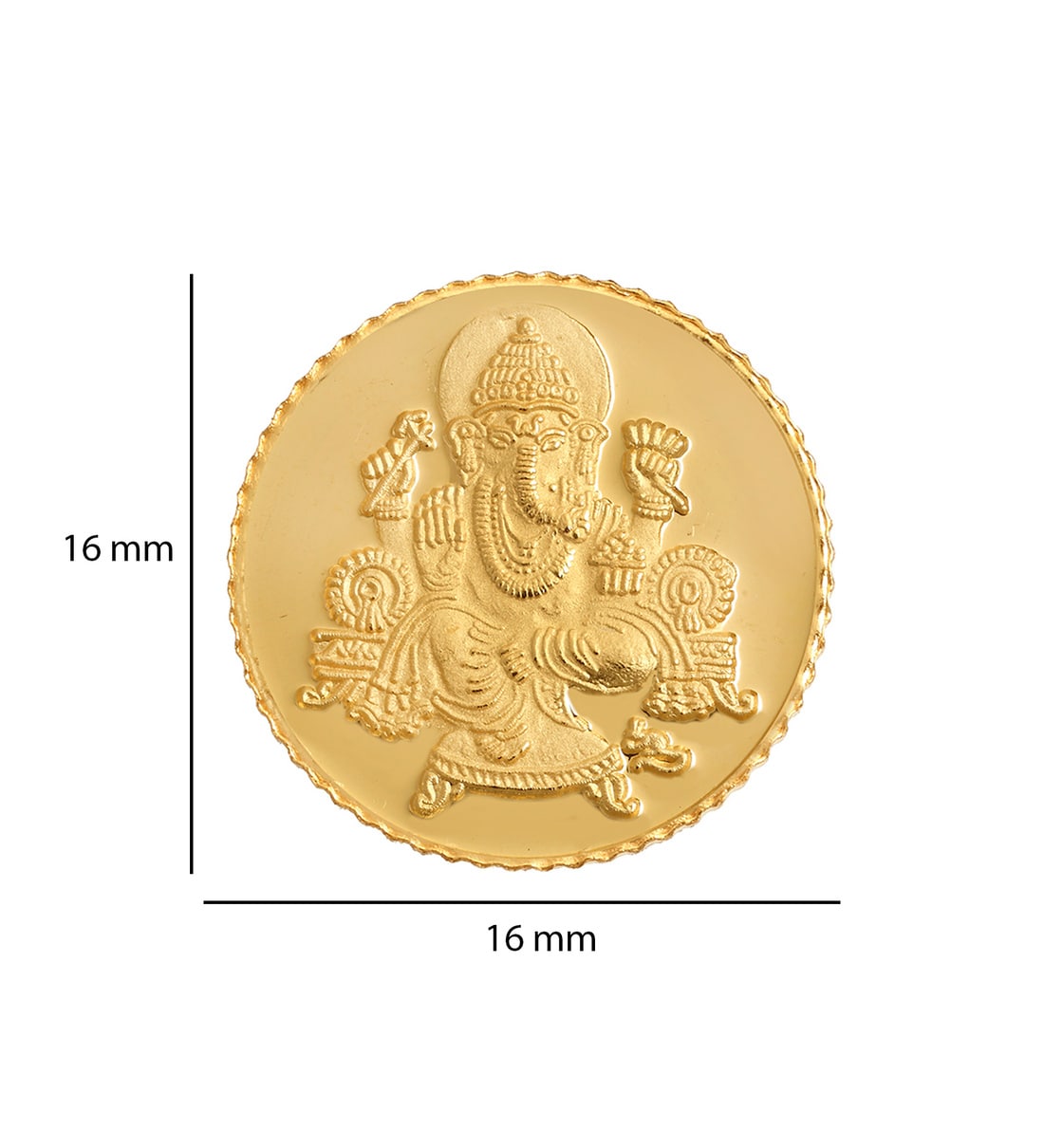 Buy 5 Grams 24kt (999) Lord Ganesha Gold Coin By Bangalore Refinery ...