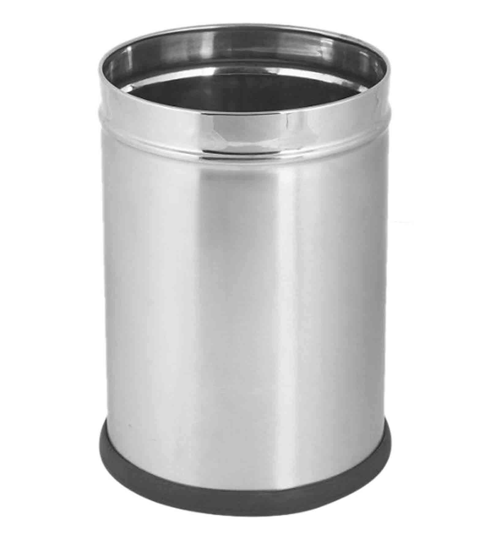 Buy 5 Ltr Silver Stainless Steel Open Top Dustbin at 59% OFF by Mofna ...
