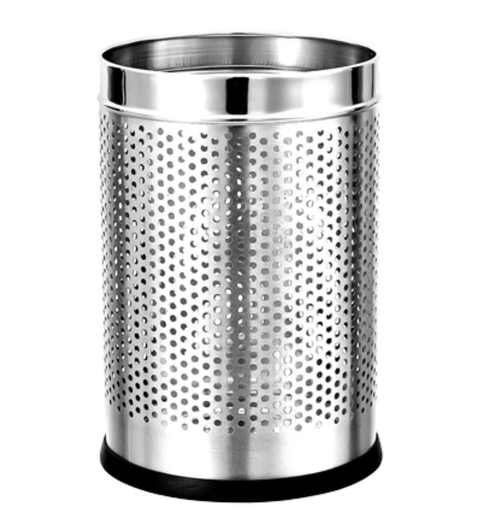 Buy 5 Ltr Silver Stainless Steel Open Top Dustbin at 49% OFF by Mofna ...