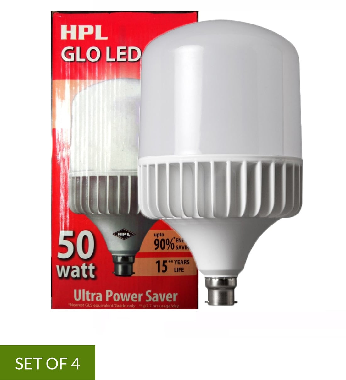 Buy 50 Watt B22 Cool White LED Bulb, Set of 4 by HPL Online - LED Bulbs - LED Bulbs - Homeware ...