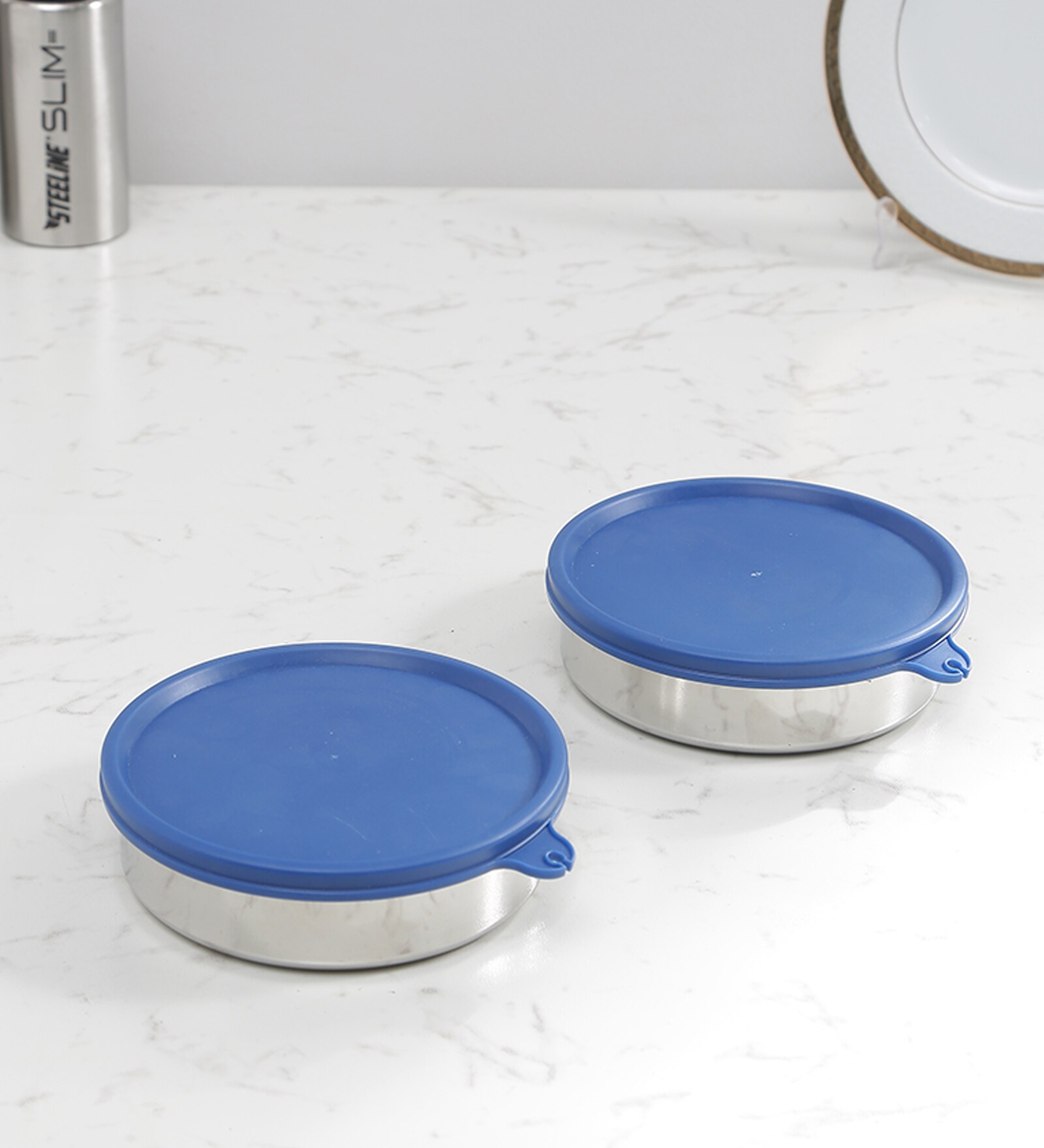 Buy Flexi Lock Chocolate Stainless Steel (Set of 2 ) Airtight Container ...