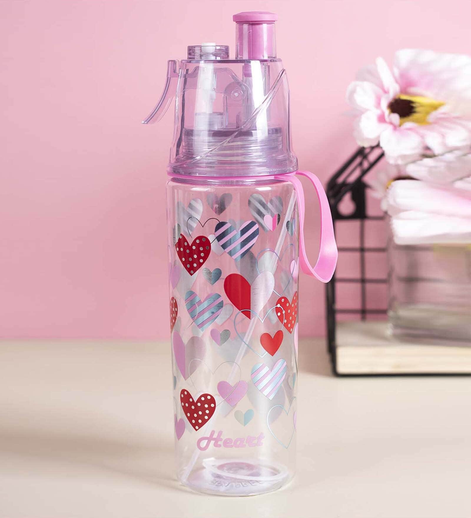 Buy Hearts 500ml Pink Sipper at 48% OFF by Market 99 | Pepperfry
