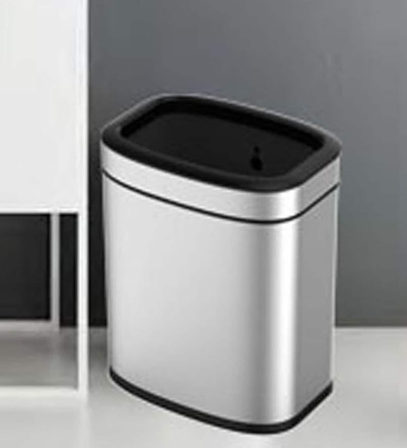 Buy Silver 6 Ltr Stainless Steel Open Dustbin by Obsessions at 50% OFF ...