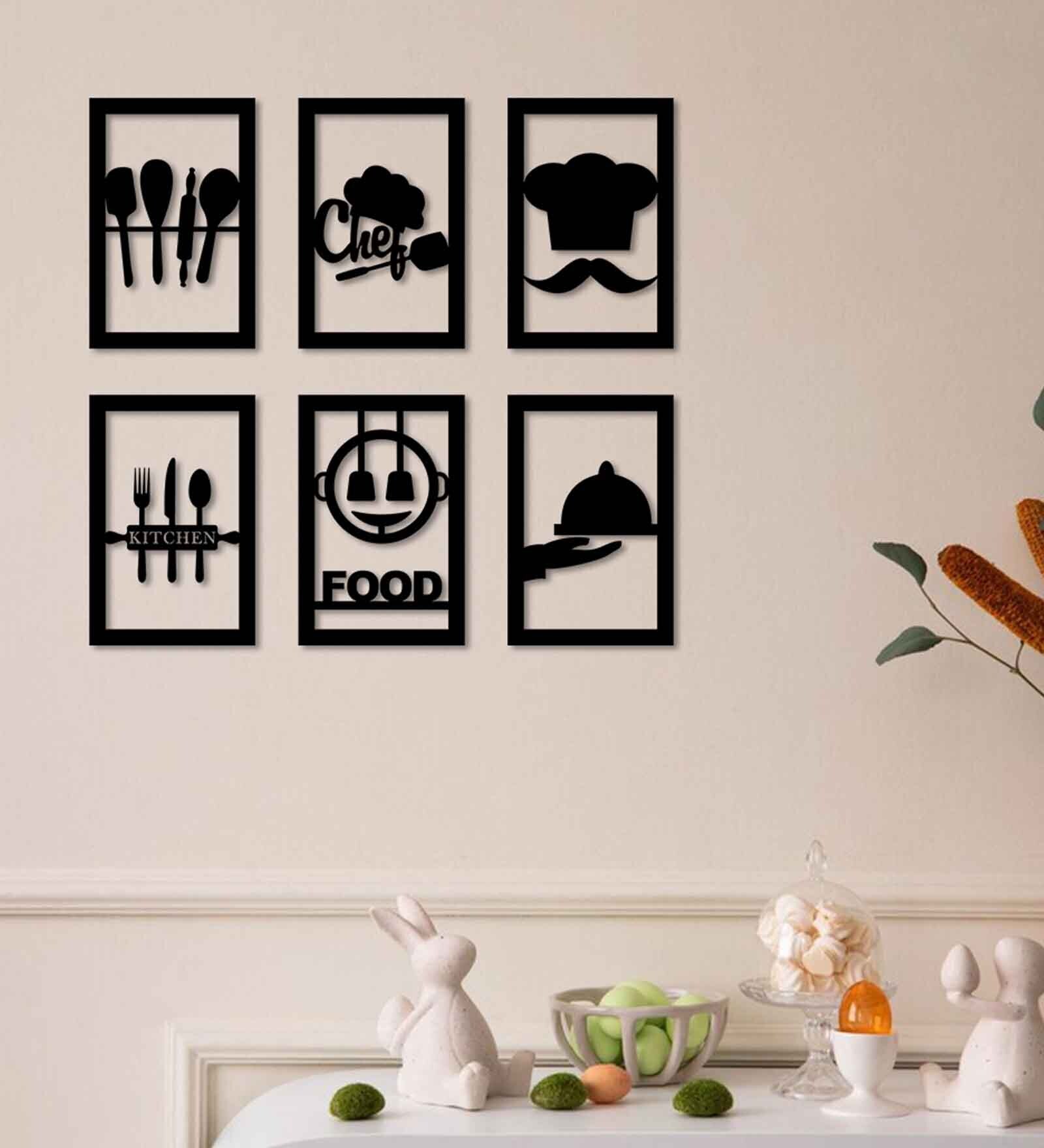 Buy 6 Pcs Food Wooden Plaques at 33% OFF by Suveharts | Pepperfry