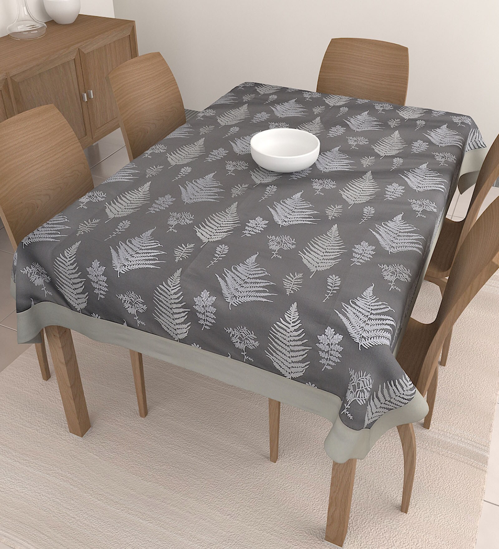 Buy Contemporary Grey Polyester 90X60 Inch Table Cloth By S9Home at 57% ...