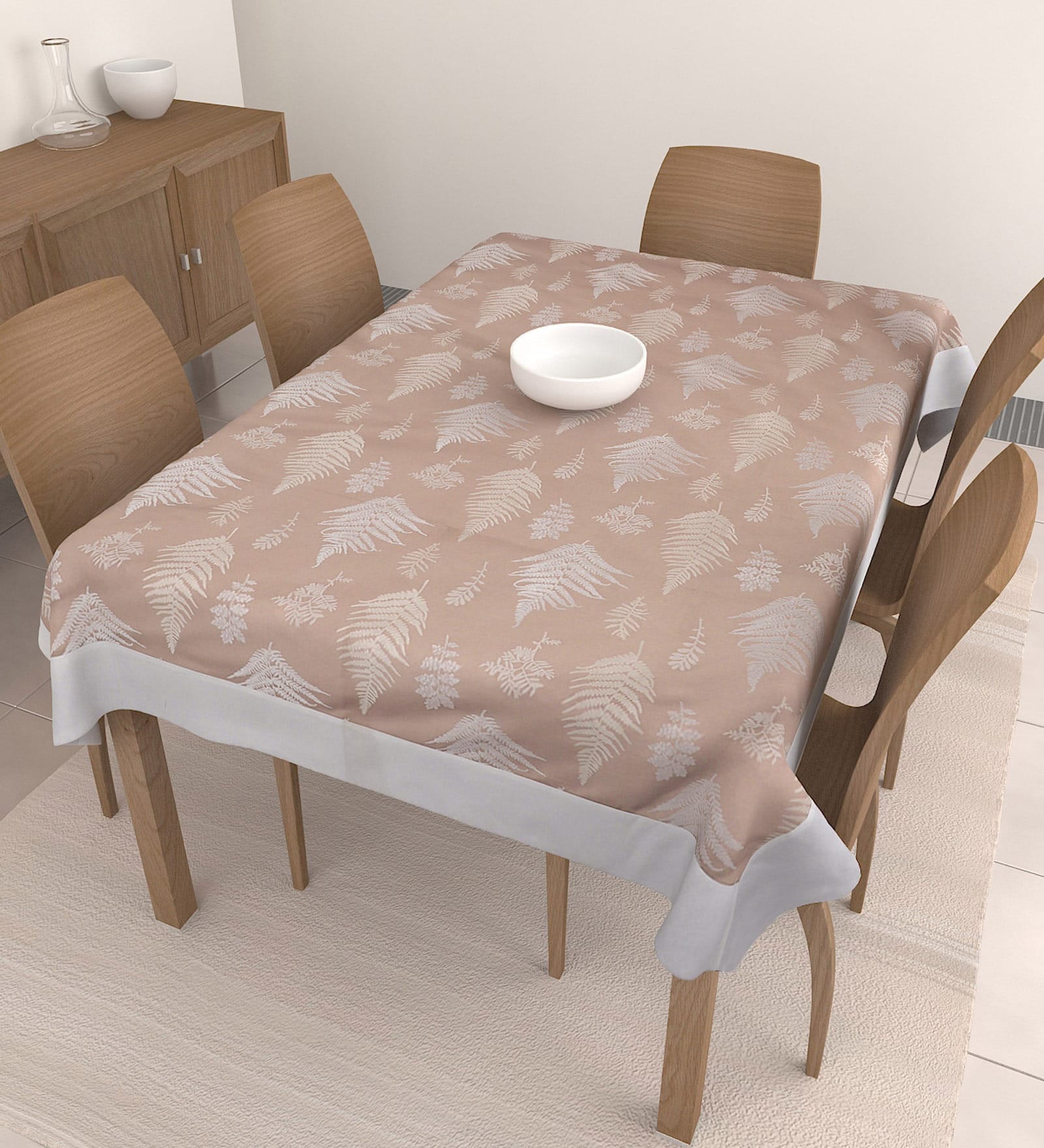 Buy Orange Polyester 90X60 Inches 6 Seater Table Cloth By S9Home at 57% ...