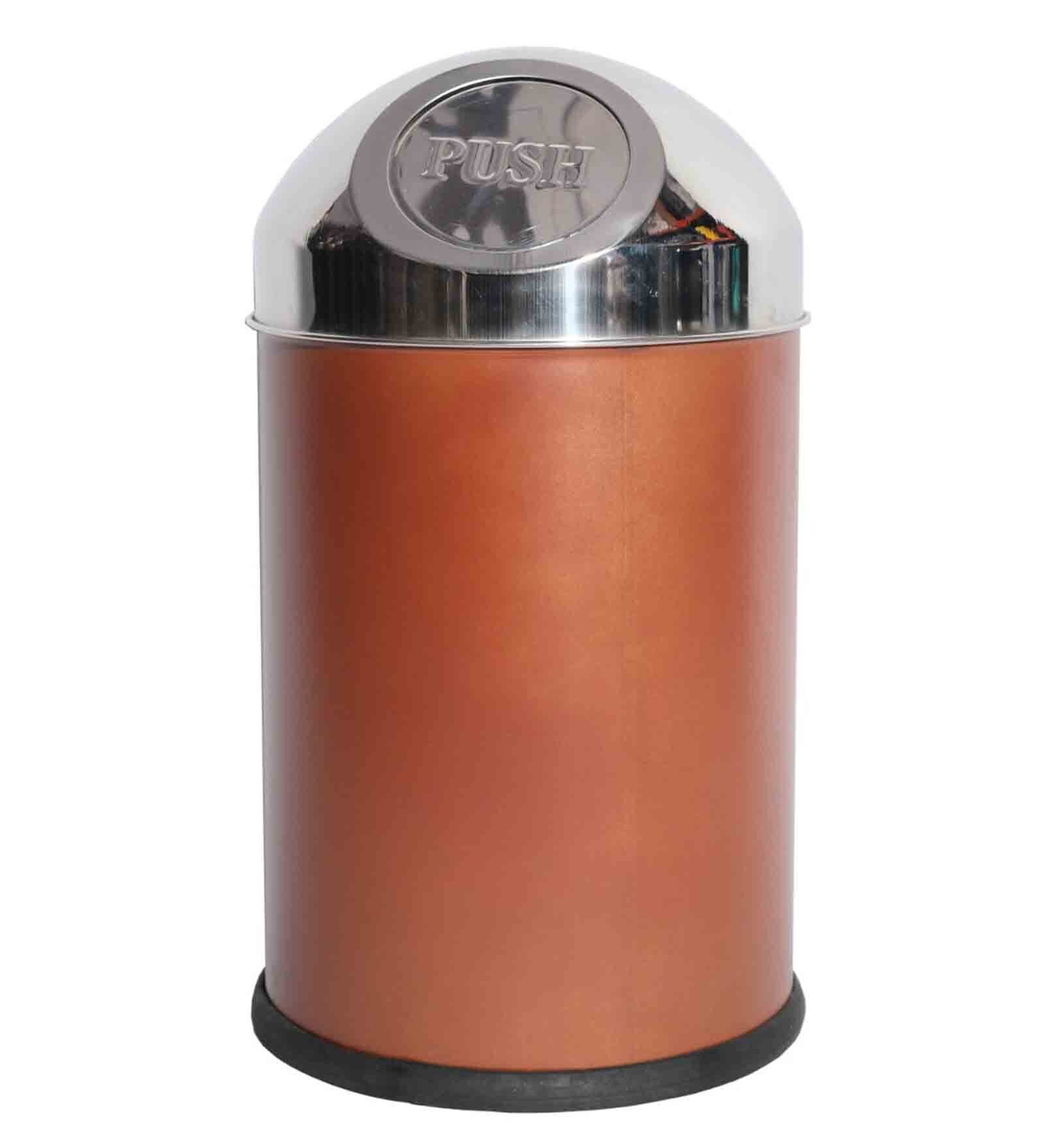Buy 7 Ltr Silver Stainless Steel Open Top Dustbin at 64% OFF by Mofna ...
