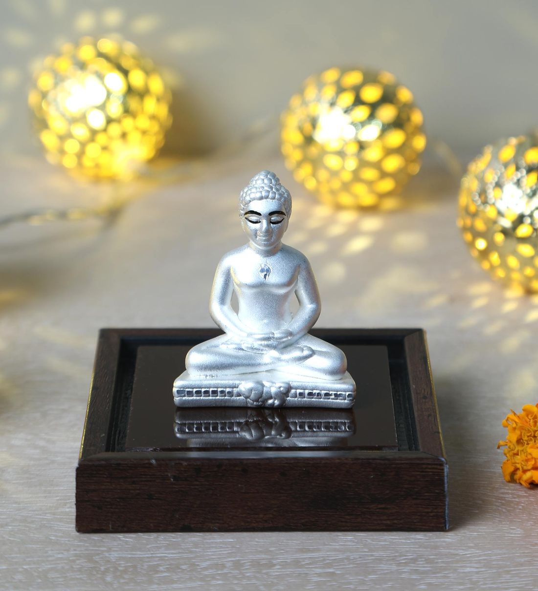 Buy 999 Pure Silver Buddha Idol by Krysaliis Solid Silver by Krysaliis ...