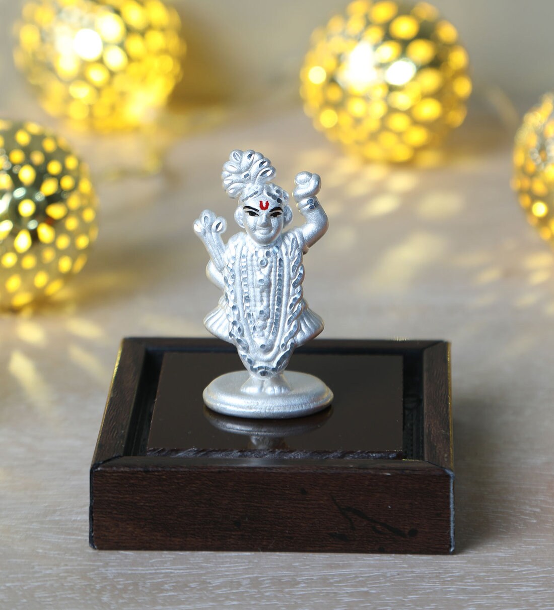 Buy 999 Pure Silver Shreenathji Idol by Krysaliis Solid Silver by ...