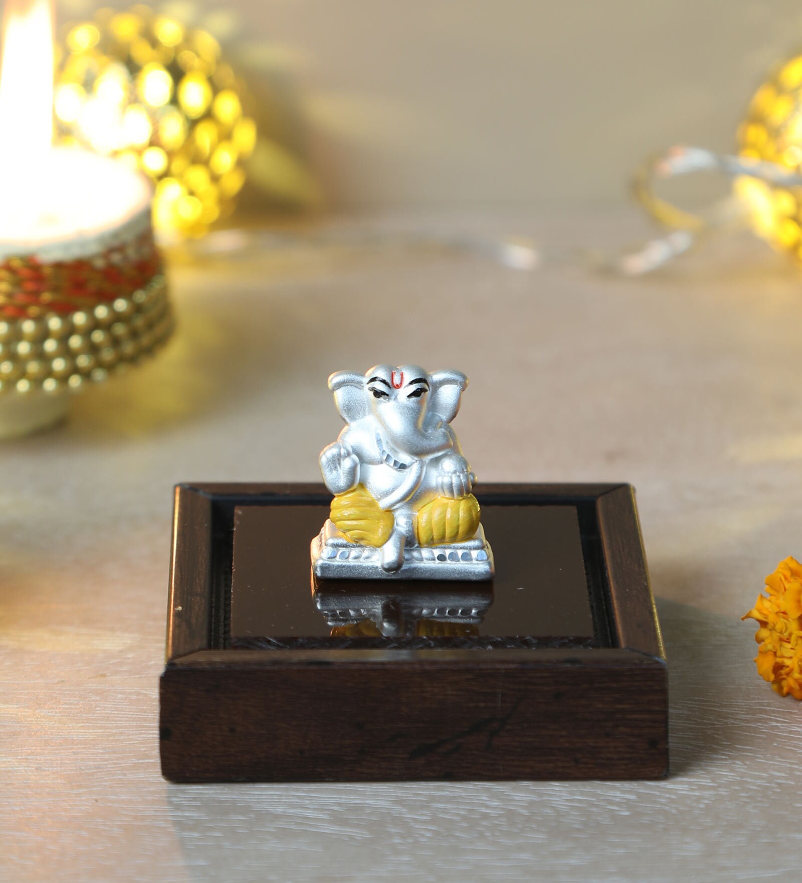 Buy 999 Pure Silver Ganesha Idol by Krysaliis Solid Silver | Pepperfry