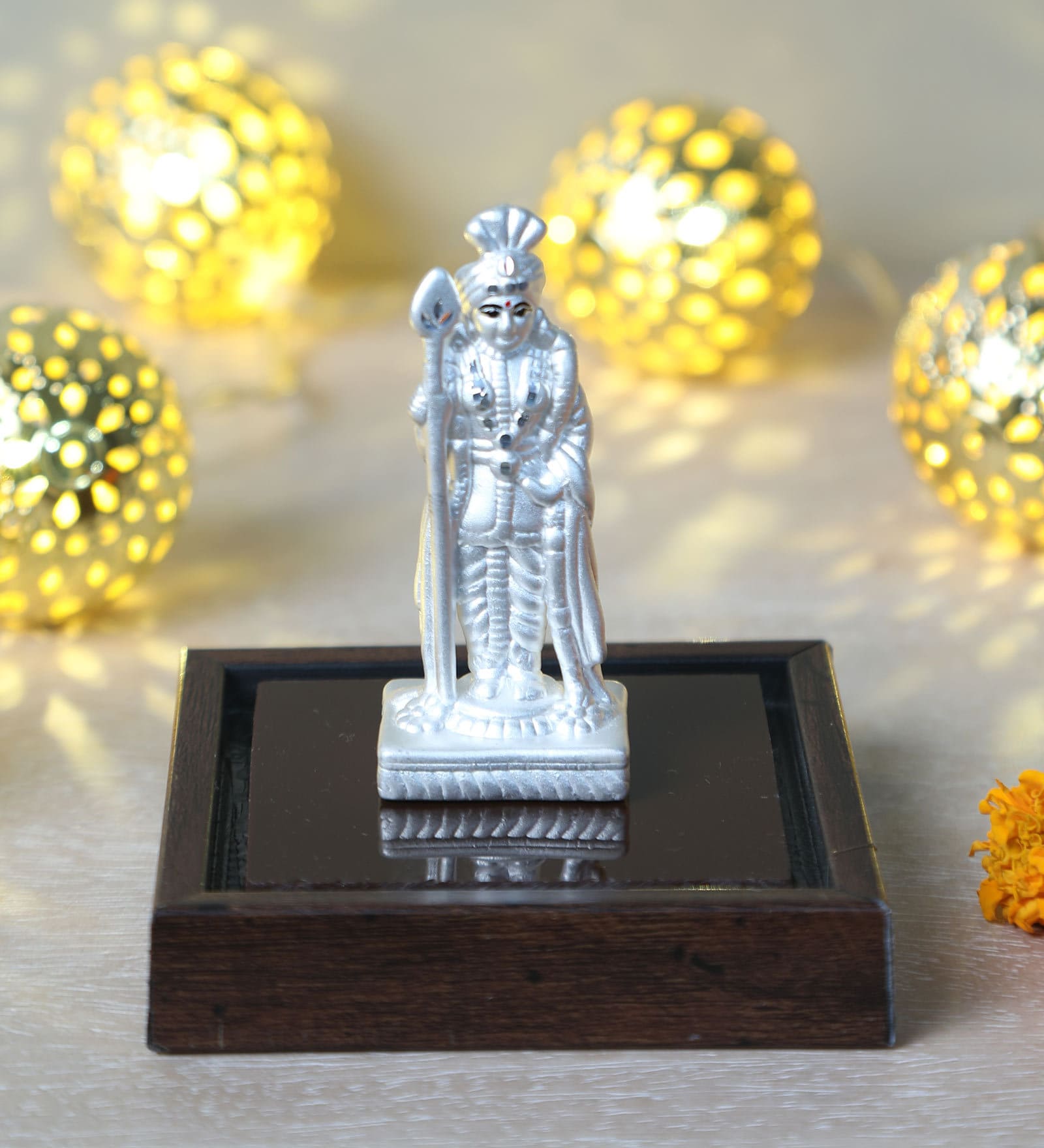 Buy 999 Pure Silver Murugan Idol by Krysaliis Solid Silver | Pepperfry