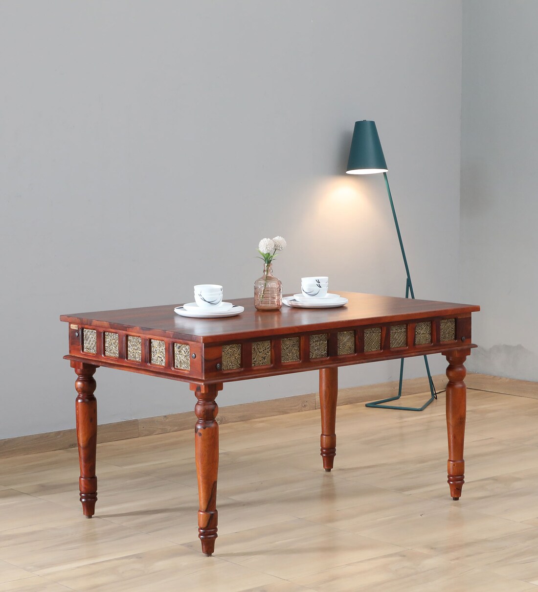 Buy Aakrit Sheesham Wood 6 Seater Dining Table In Scratch Resistant ...